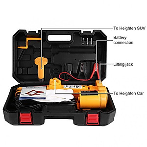 XXXDXDP 3 Ton 12V Automotive Car Electric Jack Lifting SUV Van Garage and Emergency Equipment Auto Electric Jack Repair Tools Kit