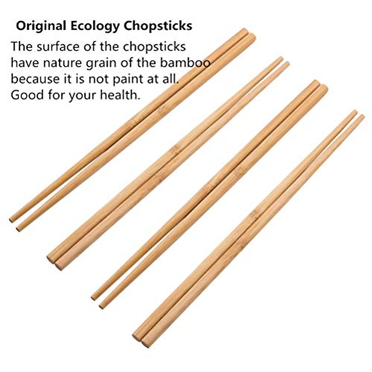 Chopsticks Reusable Chinese Natural Bamboo Chopsticks 9.8"/25cm Long Lightweight Wood Chopstick Set For Restaurant Eating Cooking -10 Pairs gift Sets Dishwasher Safe Japaness Style