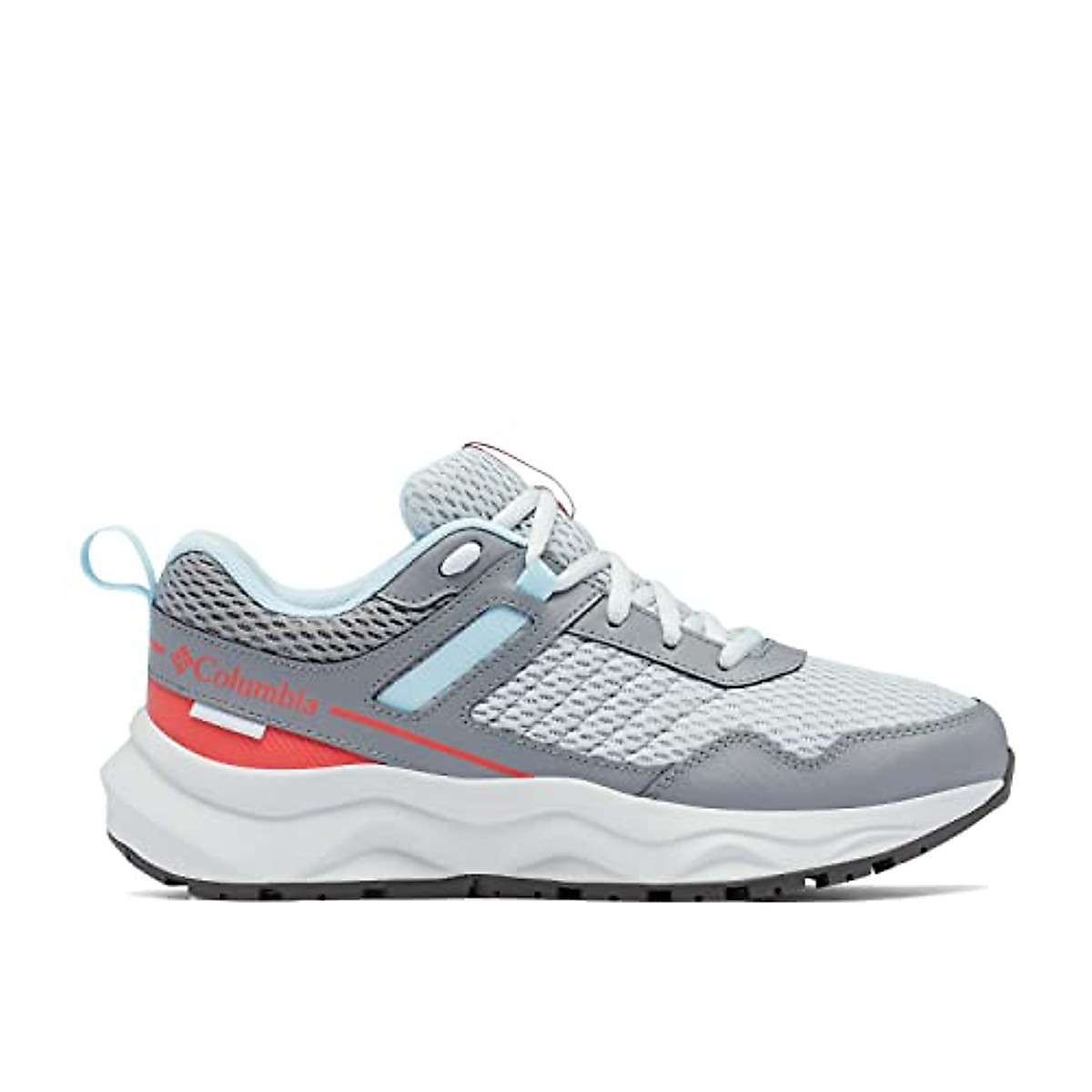 Columbia Women's Plateau Waterproof Hiking Shoe, Cirrus Grey/Red Hibiscus, 8