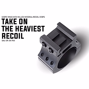 Monstrum Alpha 1-6x24 First Focal Plane FFP Rifle Scope with MOA Reticle | Precision V2 Picatinny Scope Rings | Bundle