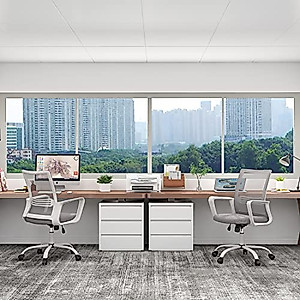 Office Chair, Desk Chair Home Office Chair Mesh Computer Chair Ergonomic Office Chair with Lumbar Support Armrests, Mid Back Task Chair Adjustable Swivel Rolling Chair for Home Office, Living Room