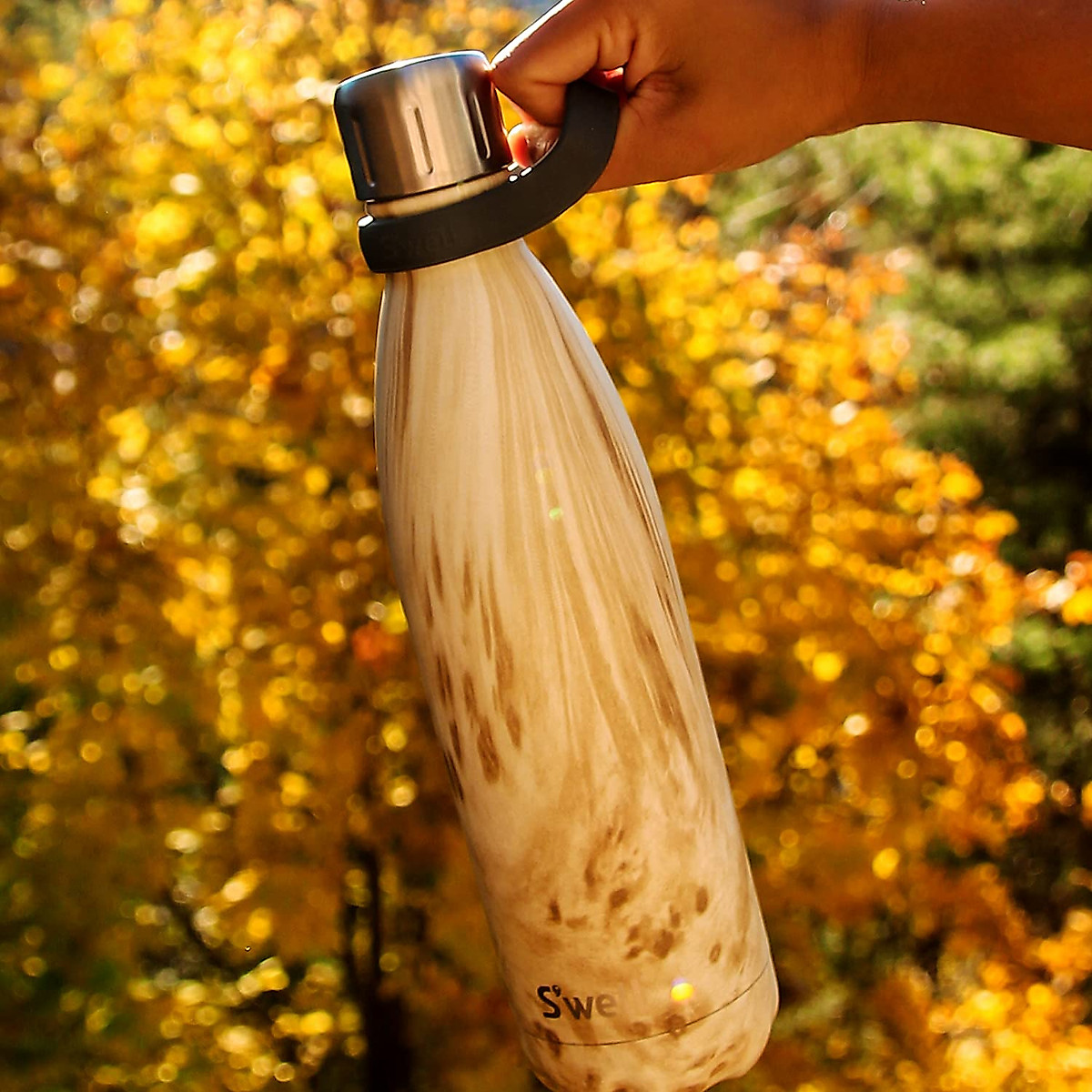 S'well Bottle Handle, Fits 9oz, 17oz, and 25oz Original Bottles, Onyx, Comfortable Carrying On The Go, Flexible Silicone Grip, BPA Free