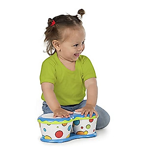 Edushape Baby Bongo Set (Color may vary) , 10x5.75x3.75 Inch (Pack of 1)