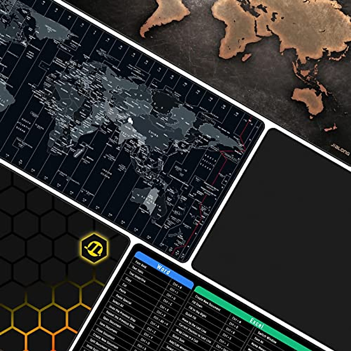 JIALONG Large Gaming Mouse Pad Desk Mat Comfortable XXL Mousepad Extended Size 35.4 x 15.7 inches Classic Black