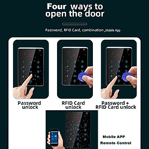 BSTUOKEY WiFi Tuya Mobile APP,125khz Card,WiFi Access Control keypad,Door Lock Opener,Door Keypad,Remote Control Door Lock,Entry Gate Keypad,Wiegand IP68 watreproof,2000 User Backlight