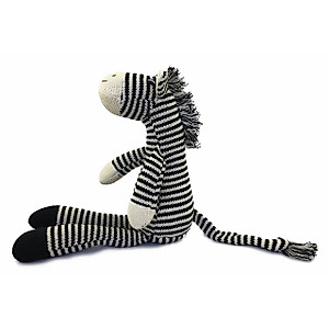 Ice King Bear Zebra Stuffed Animal Soft Plush Toy 10 Inches (Hand Knitted)