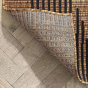 Well Woven Kaila Natural Color Indoor/Outdoor Tribal Diamonds (5'3" x 7'3") Area Rug