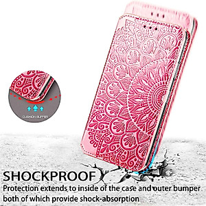 Case for iPhone 13 Mini, PU Leather Wallet Case with Kickstand Credit Card Holder Magnetic Shockproof Folding Case Compatible with iPhone 13 Mini 5G (5.4" 2021) - Silver