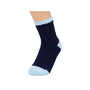 Century Star Womens Socks Fuzzy Socks Soft Fluffy Socks Winter Gifts Socks Sports Outdoor Sock Athletic Socks For Christmas 5 Pairs Blue