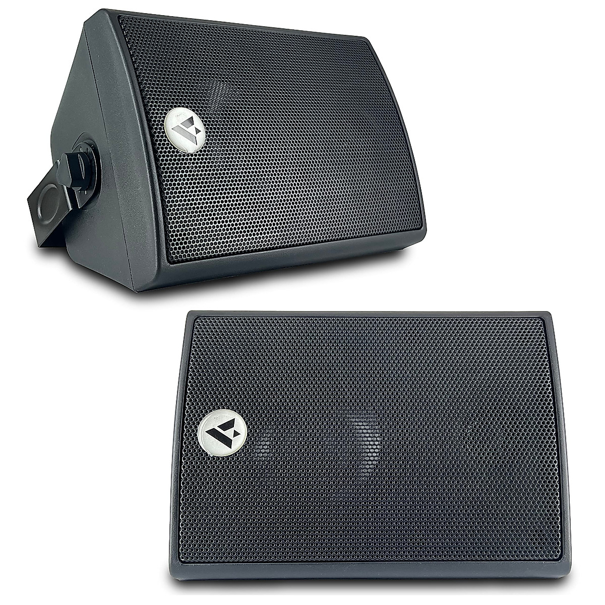 VOYZ 2-Way Wall Mounted Speakers for Indoor and Outdoor Fun - High Performance 100-Watt Loudspeakers with 4" Polypropylene Cone Woofer for Sleek Sound - Ideal Wired Speakers for Outdoor & Home Theater