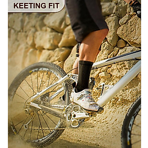 BULLIANT Compression Socks for Men 6Pairs, Athletic Crew Socks Cushioned For Men Sports Running-Arch Support(6Pairs,Shoes Size:Men 11-13)