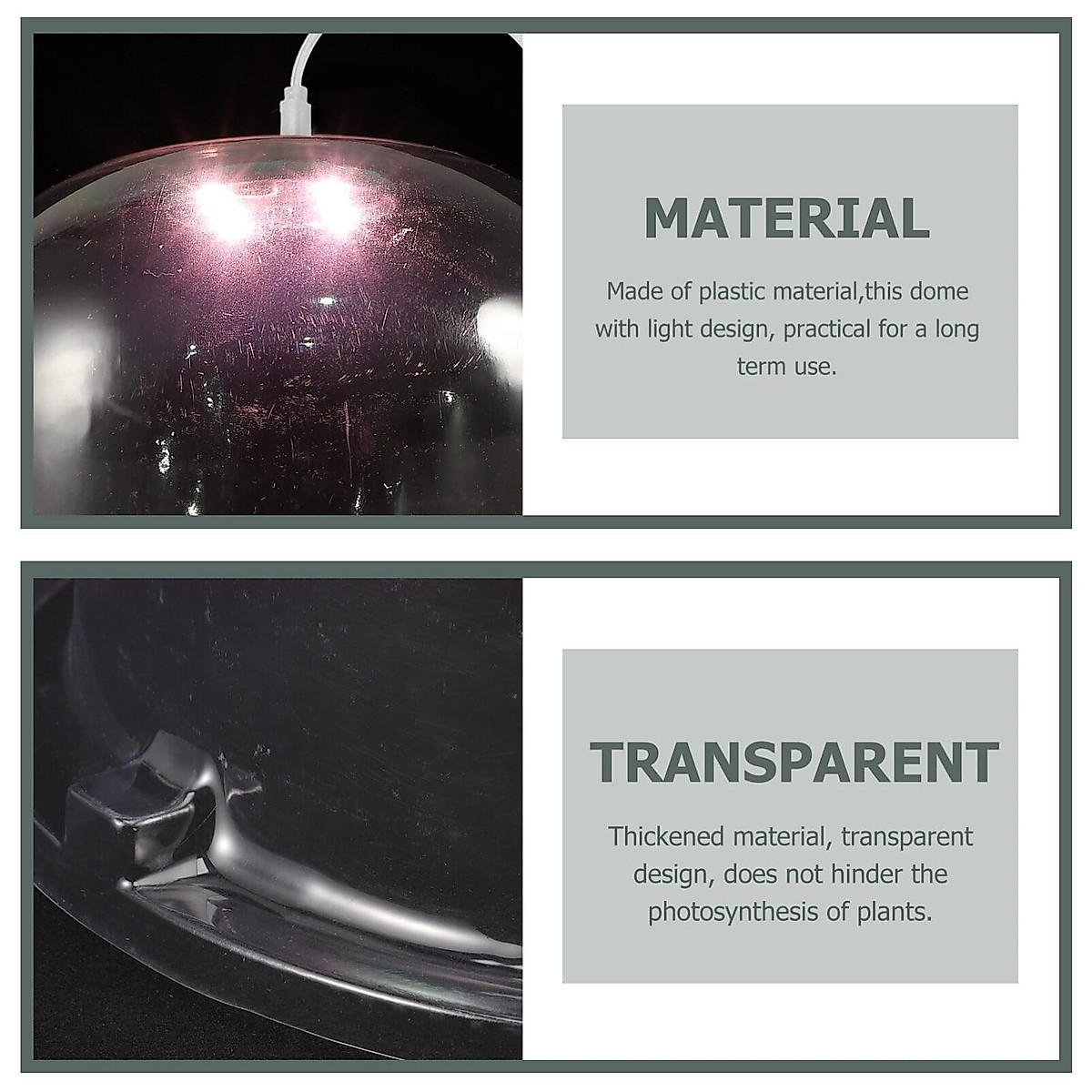 Garden Cloche Plant Protection Cover Outdoor Greenhouse Plant Cover Outdoor Plant Shelter Garden Flower Shelter Winter Plant Protector Plant Nursery Cover Bell Jar Plastic Dome