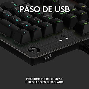 Logitech G513 Lightsync RGB Mechanical Gaming Keyboard - Cable Connectivity - USB 2.0 Type A Interface - English - Windows - Mechanical Keyswitch - Carbon (Renewed)