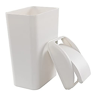 Ponpong 3.5 Gallon Slim Plastic Trash Bin, Garbage Can with Swing Lid, 1 Pack