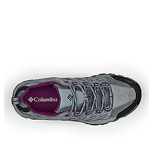 Columbia Womens Crestwood Mid Waterproof Hiking Shoe, Graphite, Wild Iris, 8.5 US