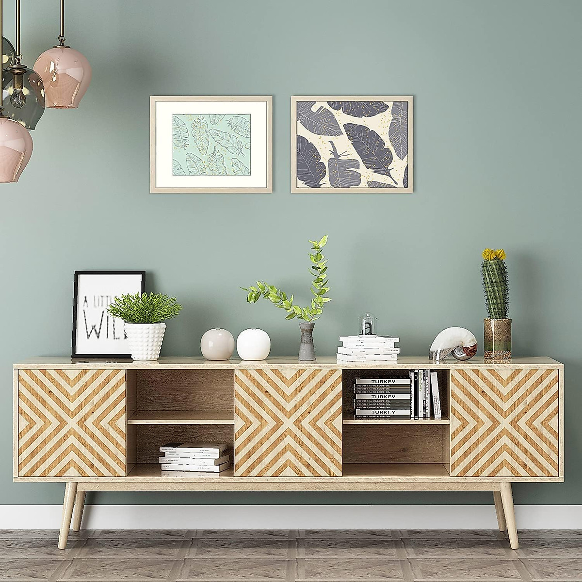 Frametory, 11x14 Picture Frame with Mat for 8x10 Photo - Country Rustic Style - High Definition Glass Wide Molding - Preinstalled Wall Mounting Hardware (Rustic Beige, 1 Pack)