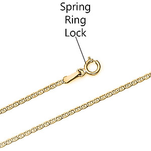 Savlano 14K Solid Gold Italian Chain Anklet for Women Comes With Gift Box - Made in Italy (10, 1.5mm)