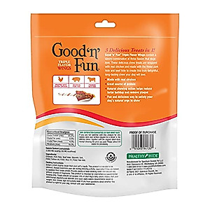 Good'N'Fun P-94130 Triple Flavor Wings Dog Chews, One Size, 12-ounce, Multi