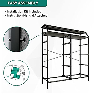 YITAHOME Fabric Dresser with 8 Drawers, Furniture Storage Tower Cabinet, Organizer for Bedroom, Living Room, Hallway, Closet, Sturdy Steel Frame, Wooden Top, Easy Pull Fabric Bins