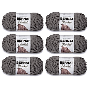 Bernat Blanket Yarn - 6 Pack (Dark Grey)