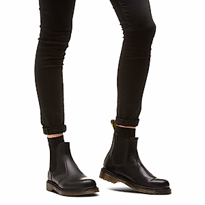 Dr. Martens Women's Leonore Burnished Wyoming Leather Boot, Black, 3 Medium UK (5 US)