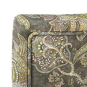 HomePop Parsons Classic Upholstered Accent Dining Chair, Set of 2, Multicolor Gray Floral