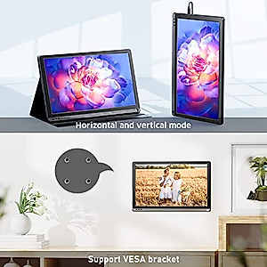15.6" Portable Monitor for Laptop, FHD 1080P HDMI USB-C Ultra Slim Travel Monitor, IPS Blue Light Eye Care Computer Extender/Second/Dual Screen for PC Phone Mac Xbox PS4 Switch