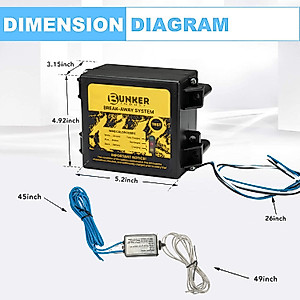BUNKER INDUST Trailer Brakes Breakaway Kit with Charger, LED Indicator, Switch, 12V 5AH Battery for Trailer Caravan