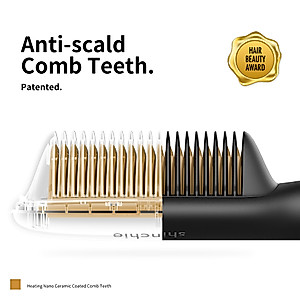 SHINCHIE Oar One Step Hair Straightener Brush, Ideal Heat Straightening Brush for Silky, Shiny Hair, Hot Comb for Women Without frizz