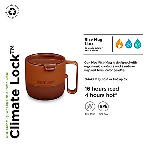 Klean Kanteen Rise 14oz Mug - Stainless Steel with Flip Lid - Autumn Glaze