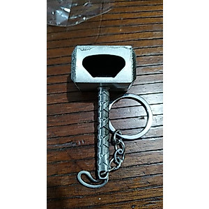 Bottle Opener Thor Bottle Opener Shape Beer Opener Funny Thor of Hammer Mjolnir Keychain Opener Thor Hammer Lovers Gift Party Pub Bar Gifts Wine Corkscrew Beverage Wrench  (Silver)