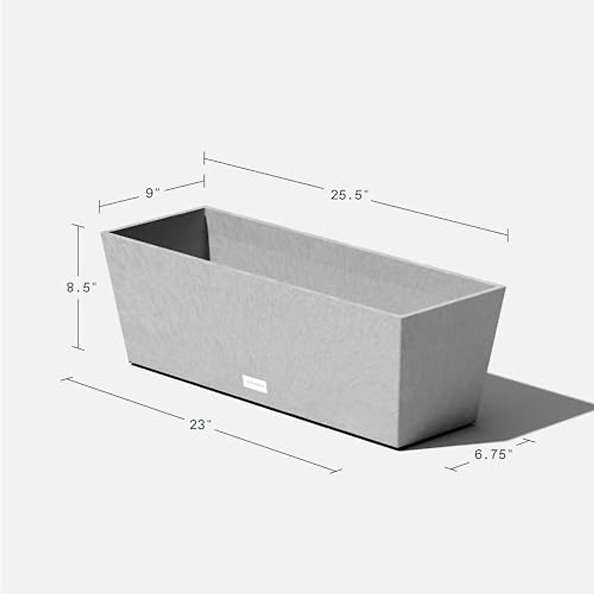 Veradek Pure Series Window Box Planter - Long Rectangular Planter for Indoor or Outdoor Windowsill/Balcony | Durable All-Weather Use with Drainage Holes | Modern Decor for Herbs, Small Plants, Flowers