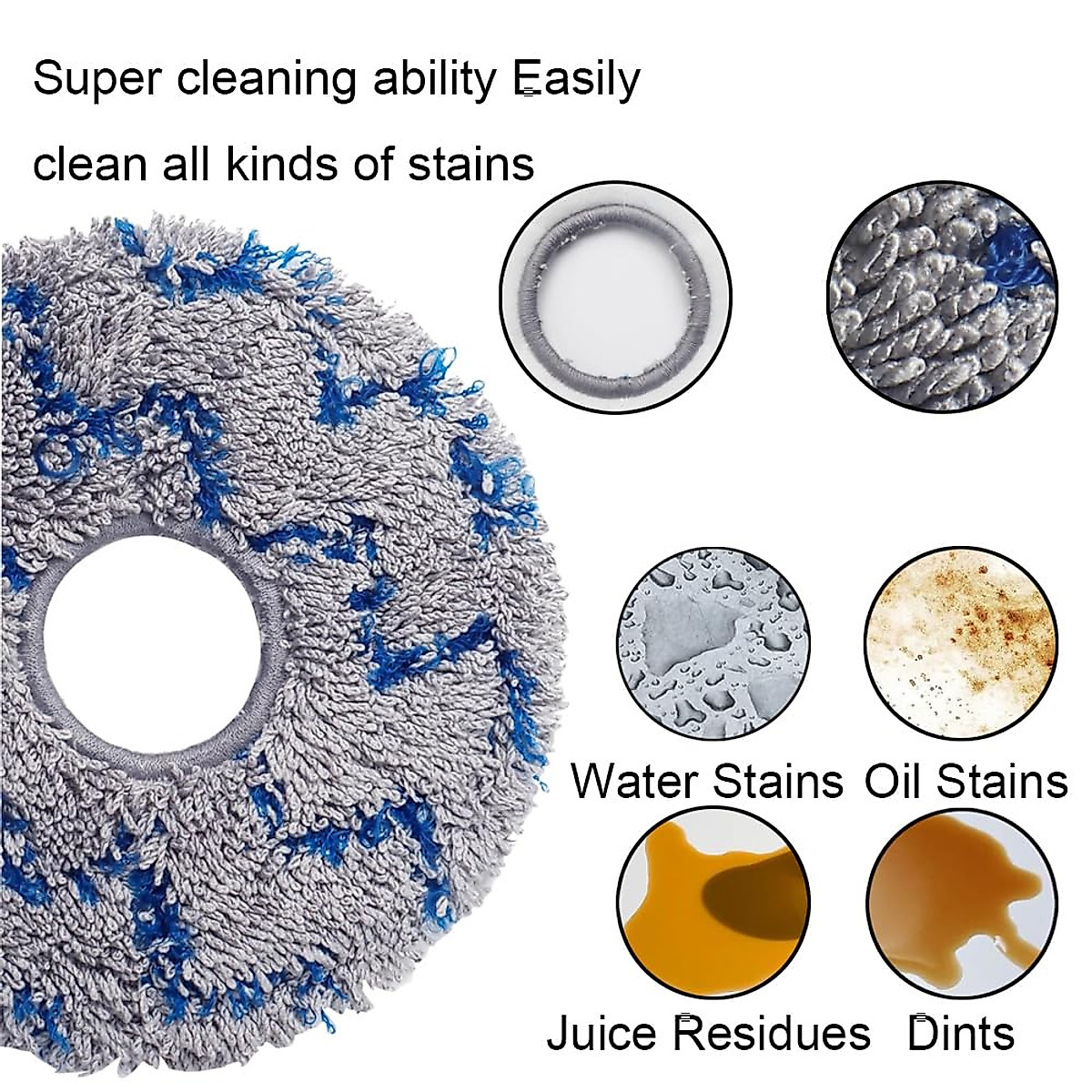 Replacement Parts Accessories for ECOVACS DEEBOT X2 Omni Vacuum Cleaner, Include 4 Side Brushes, 4 Filter, 4 Dust Bags, 4 Mop Pads