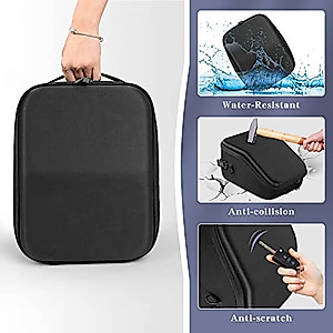 MOSLA Hat Travel Case for up to 3 Baseball Caps with Crush-Resistant Hard Shell Outer,Shoulder Strap - Portable Hat Case Carrier Perfect for Traveling & At-Home Storage – Black
