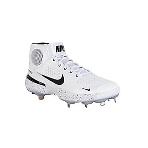 Nike Alpha Huarache Elite 3 Mid CV3550-105 White-Black Men's Metal Baseball Cleats 7 US