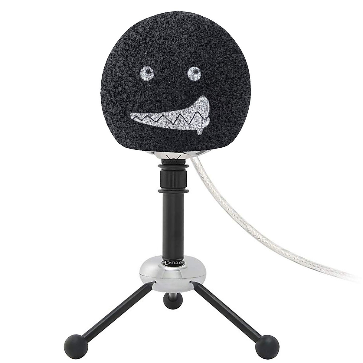 YOUSHARES Blue Snowball Pop Filter - Customizing Microphone Windscreen Foam Cover for Improve Blue Snowball iCE Mic Audio Quality (Mouth)