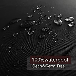 TIKABC Black Shower Curtain Liner, 4G PEVA Shower Liner, Non-Toxic Odor Free Plastic Waterproof Shower Curtains, 72x72 inch with Grommet Holes 3 Magnetic Weights(Black)