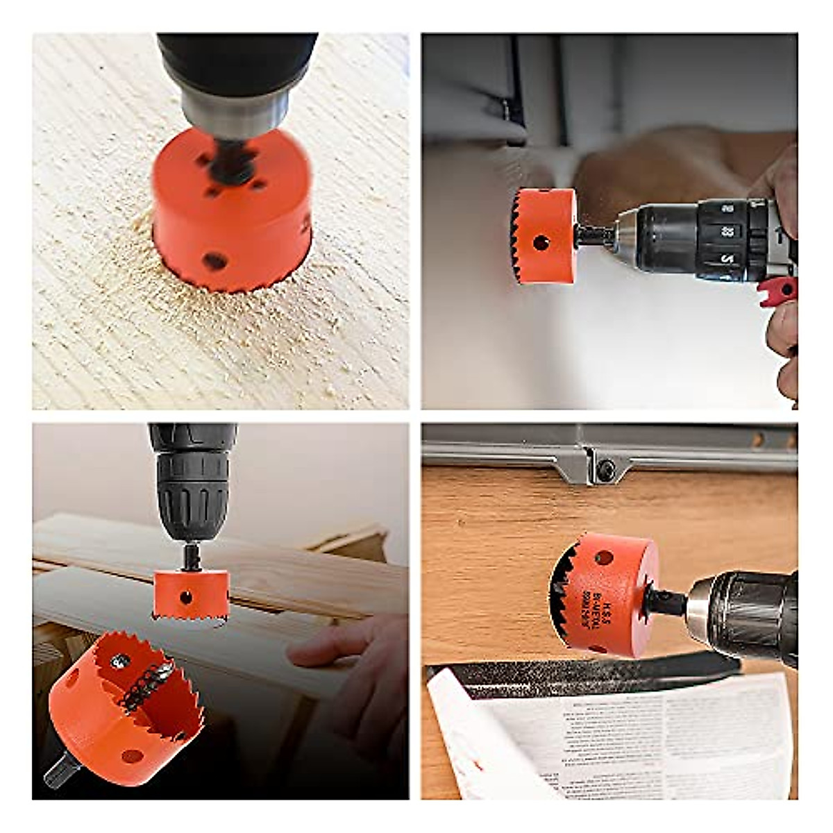 Dribotway 38mm 1-1/2 inch Hole Saw,Bi-Metal Hole Saw with Heavy Duty Arbor,1 Drill Bits,1.1IN Cutting Deep, Hole Drilling Cutter for Wood,Metal,Plastic,Plywood,PVC,Fiberboard & Thin Metal