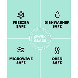 Pyrex Deep 5.2-Qt (9"x13") 2-in-1 Glass Baking Dish with Glass Lid, Extra Large Rectangular Baking Pan For Casserole & Lasagna, Dishwasher, Freezer, Microwave and Pre-Heated Oven Safe