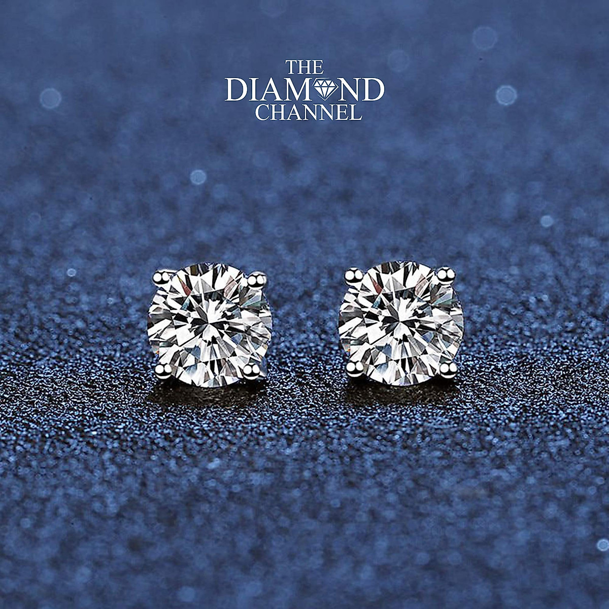 The Diamond Channel Certified Diamond Earrings for Women in 14K Gold with Screw Back and Post Studs (I1-I2 Clarity), Choice of Carat Weights
