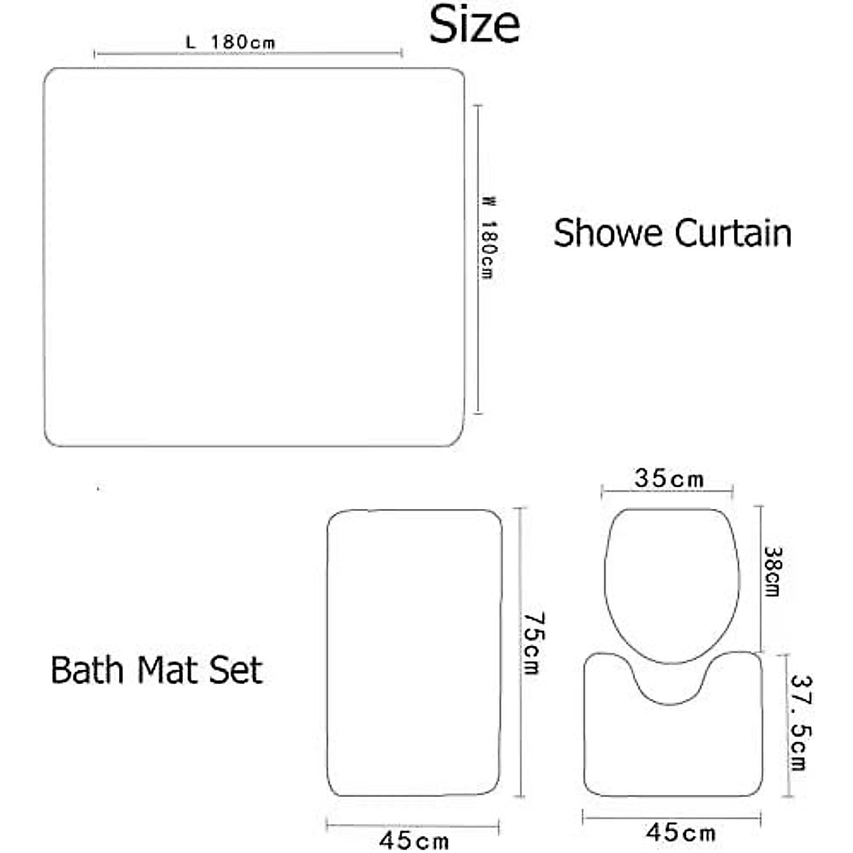 4PCS Pretty Long Eyelash Shower Curtain Sets Gold Drips Hello Gorgeous Waterproof Cloth Polyester Bath Curtain Bathtub Curtains, Bathroom Carpet Toilet Lid Cover and Bath Mat (no flash) (eyelashes-1)