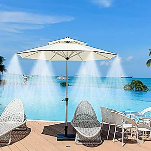 Misters for Outside Patio, 26FT (8M) Misting Cooling System with 8 Brass Mist Nozzles for Patio Garden Greenhouse Trampoline and Waterpark