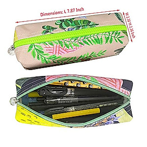 Cotton Pencil Case Colorful Pencil Pouch Makeup Pouch Cosmetic Bag Variety Color Set of 2