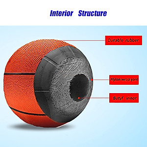 SPDTECH Mini Basketball Size 3 Kids Practice Training Outdoor and Indoor Small Ball for Boys Girls Toddlers Rubber Basketballs 23.2 inch