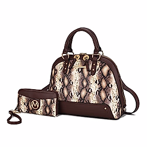 MKF Collection Satchel Bag for Women & Wristlet Wallet Purse, Top Handle Tote, Shoulder Handbag