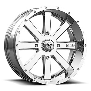 MSA OFFROAD WHEELS M34 Flash 22" Inch 4x137 Wheel Rim 22x7 +0mm Chrome