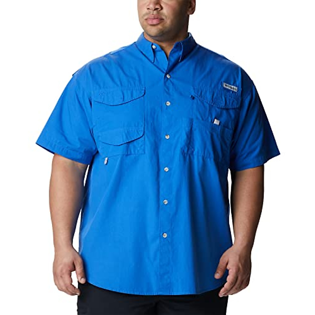 Columbia Standard Men’s Bonehead Short-Sleeve Work Shirt, Comfortable and Breathable, Vivid Blue, X-Large
