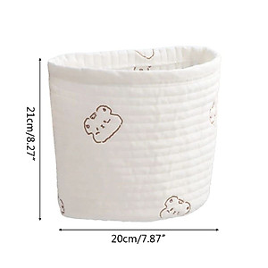 FAINY Baby Nursery Crib Organizer, Portable Cotton Hanging Diaper Organizer for Crib, Washable Baby Nursery Crib Bedside Storage Bag(2)