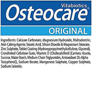Vitabiotics Osteocare Calcium 800mg with Vitamin D3, Magnesium, and Zinc - Bone Health and Immunity Multivitamin Supplement for Men and Women - 90 Tablets