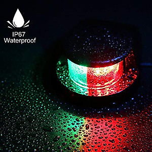 Osinmax Boat Navigation Light, LED Bow Light for Boat,Marine LED Navigation Lights. Perfect Boat Front Light to Small Boat and Pontoon (Shell Shape Black Zinc Cover)